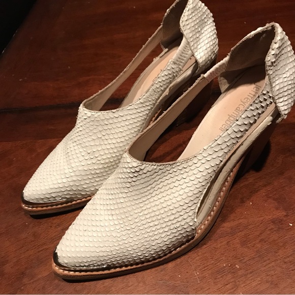 Jeffrey Campbell | Shoes | Jeffrey Campbell Orwell White Snakeskin ...